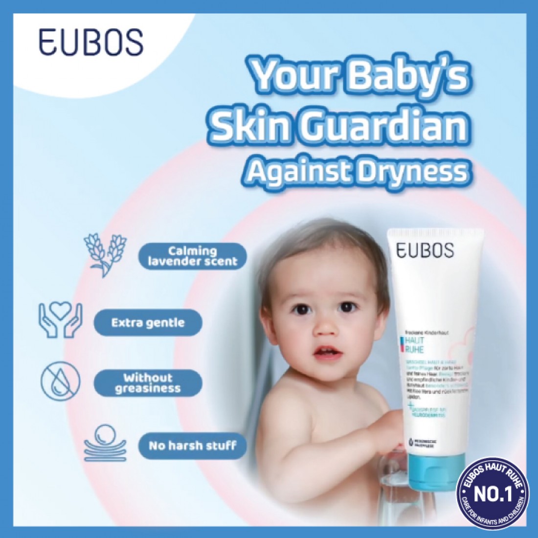 EUBOS BABY CLEANSING GEL SKIN & HAIR 125ML