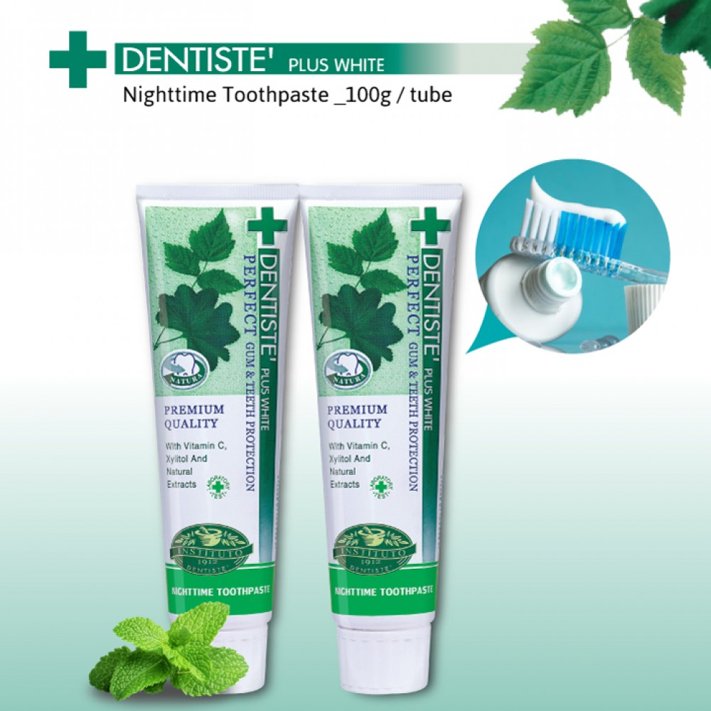 Dentiste' Plus White Nighttime Toothpaste Tube_100g (x2 tubes)